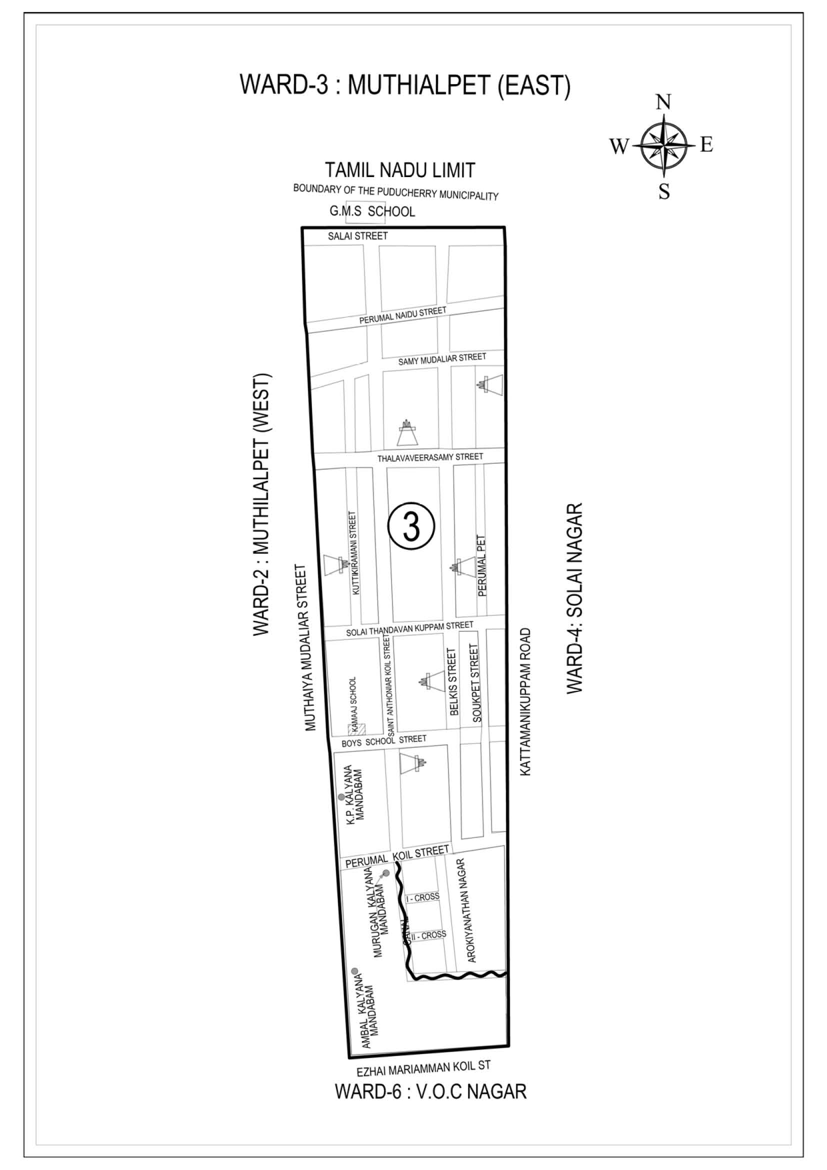 Wards - 03. Muthialpet (east) - Pondicherry Municipality - The Union ...