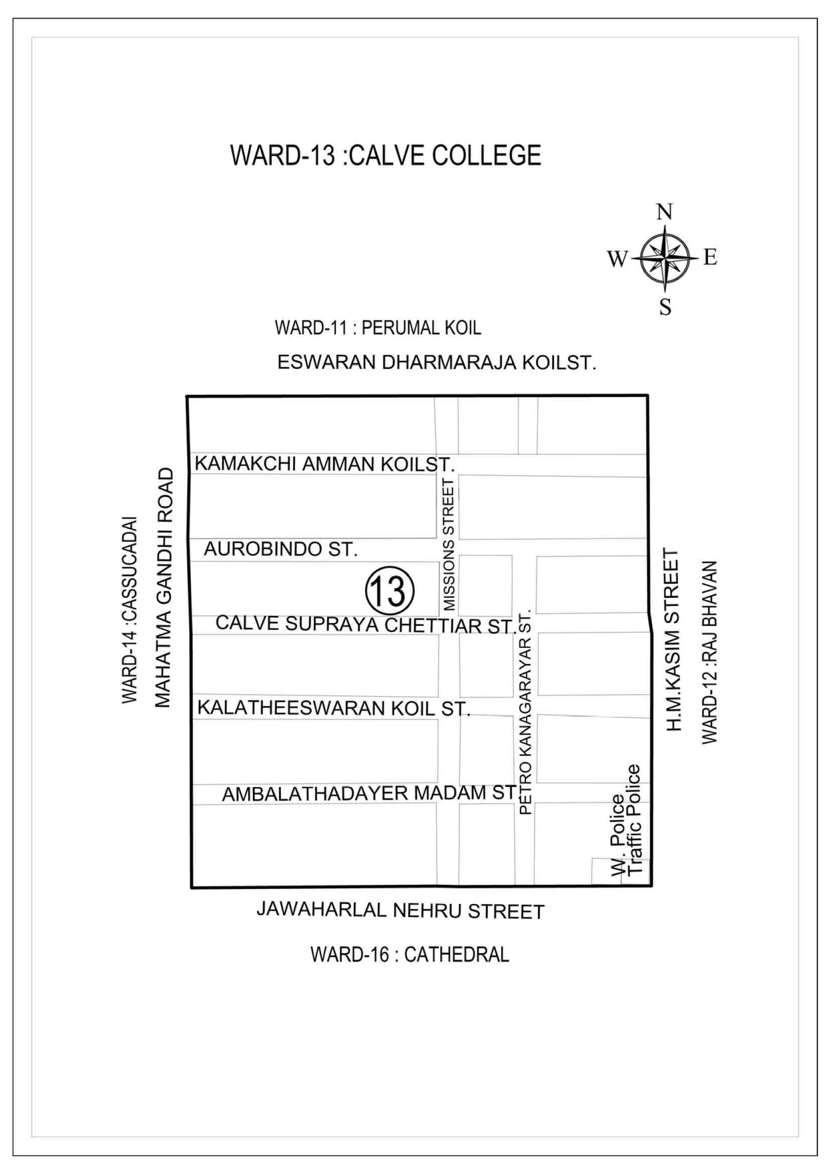 Wards - 13. Calve College - Pondicherry Municipality - The Union ...