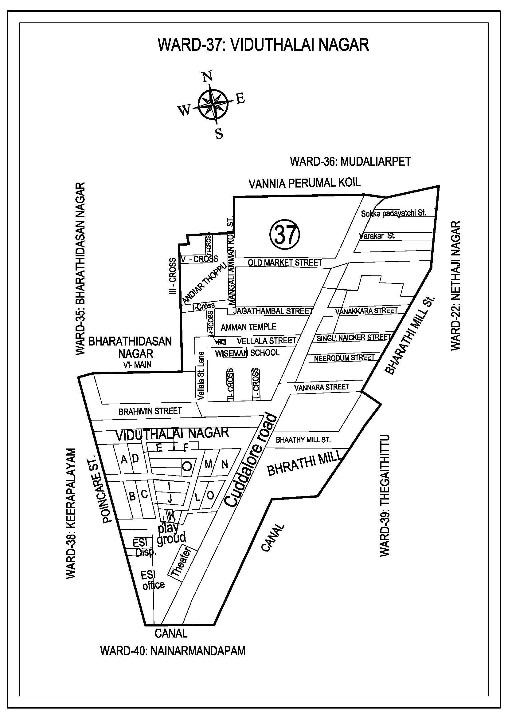 Wards 37. Viduthalai Nagar - Pondicherry Municipality - The Union ...